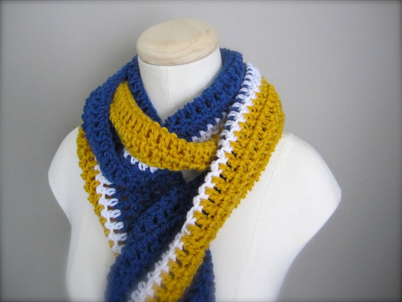 Crochet Blue, White, and Gold Yellow Nashville Predators St. Louis ...