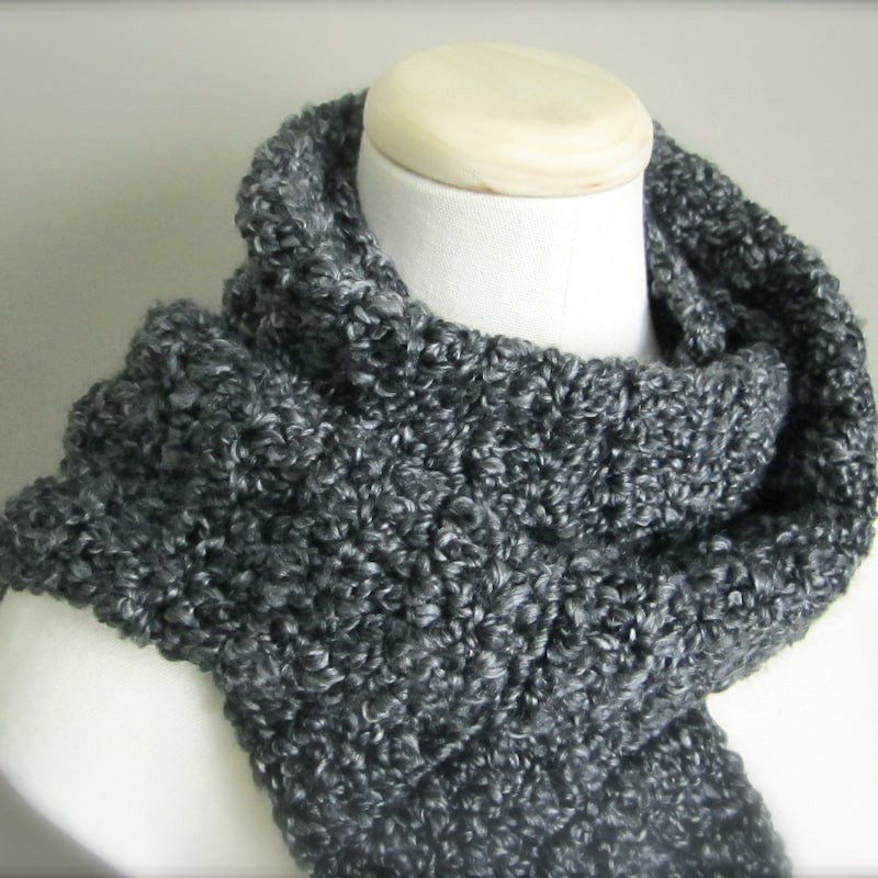 Grey Scarf - Etsy