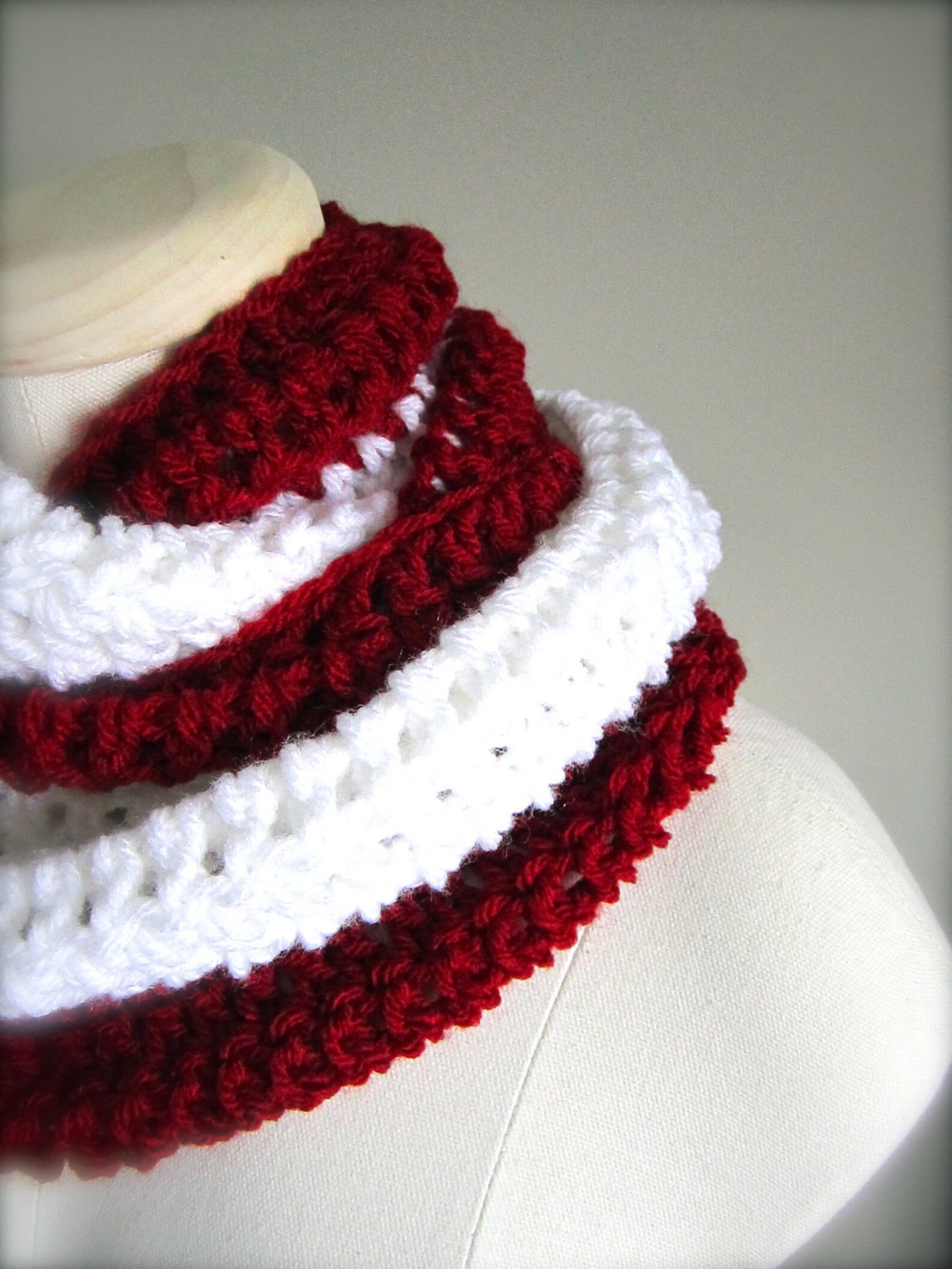 Crochet Red and White NHL Detroit Red Wings, Chicago Blackhawks Team ...