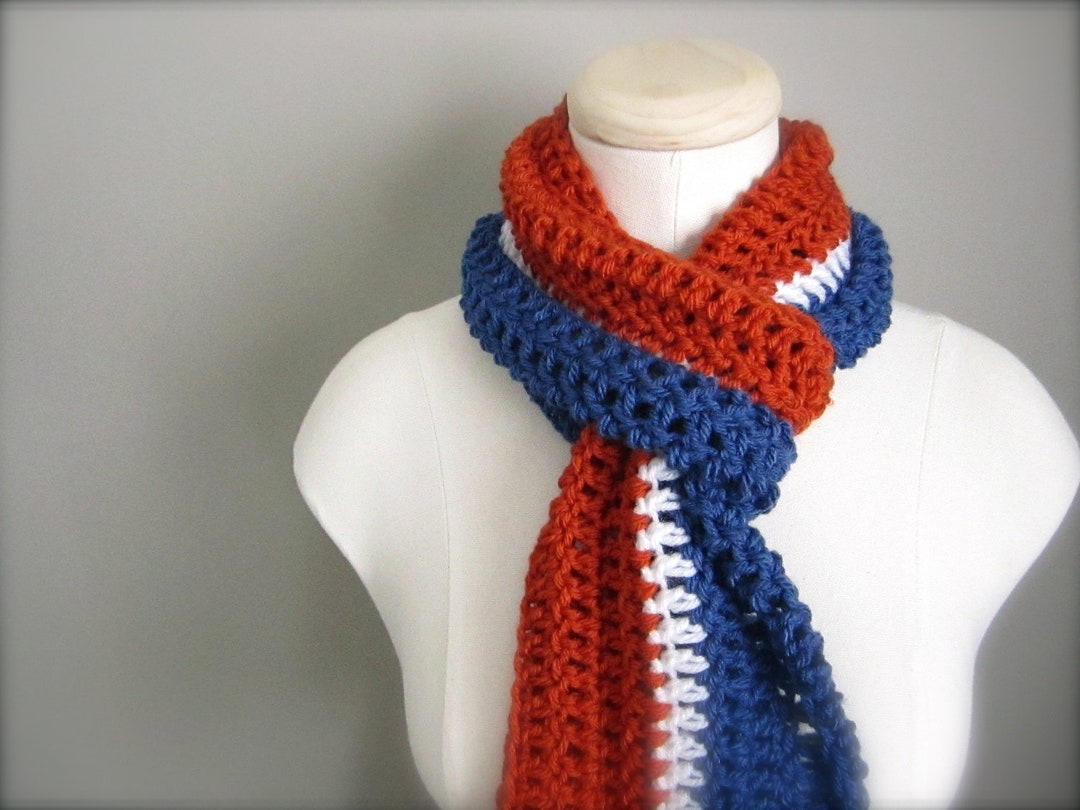 Crochet Blue and Orange NHL, New York Islanders, Edmonton Oilers ...