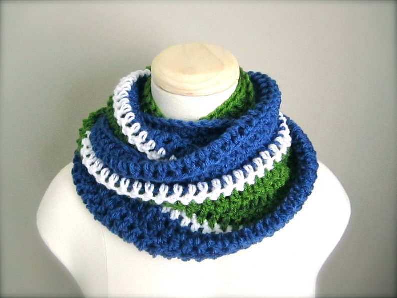 Crochet Blue White and Green NHL Hockey Football Soccer | Etsy
