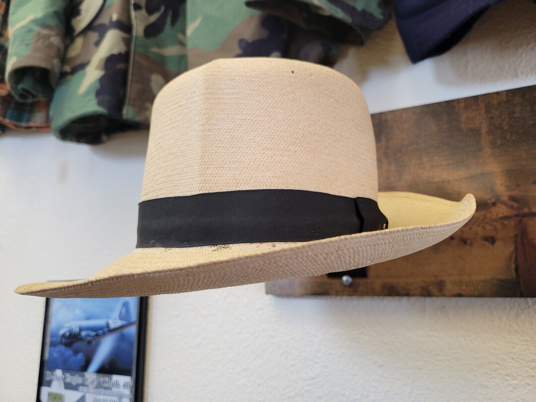Beater 1930s Optimo Crown Straw Hat - Etsy