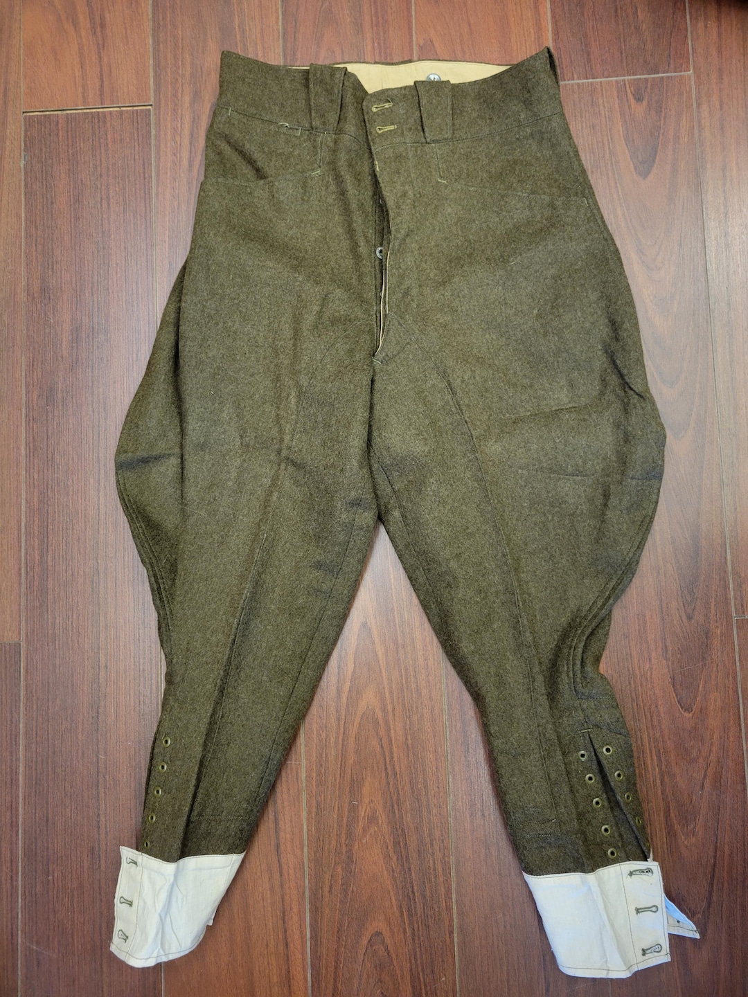 Vintage French Military Riding Pants, 31x25 - Etsy