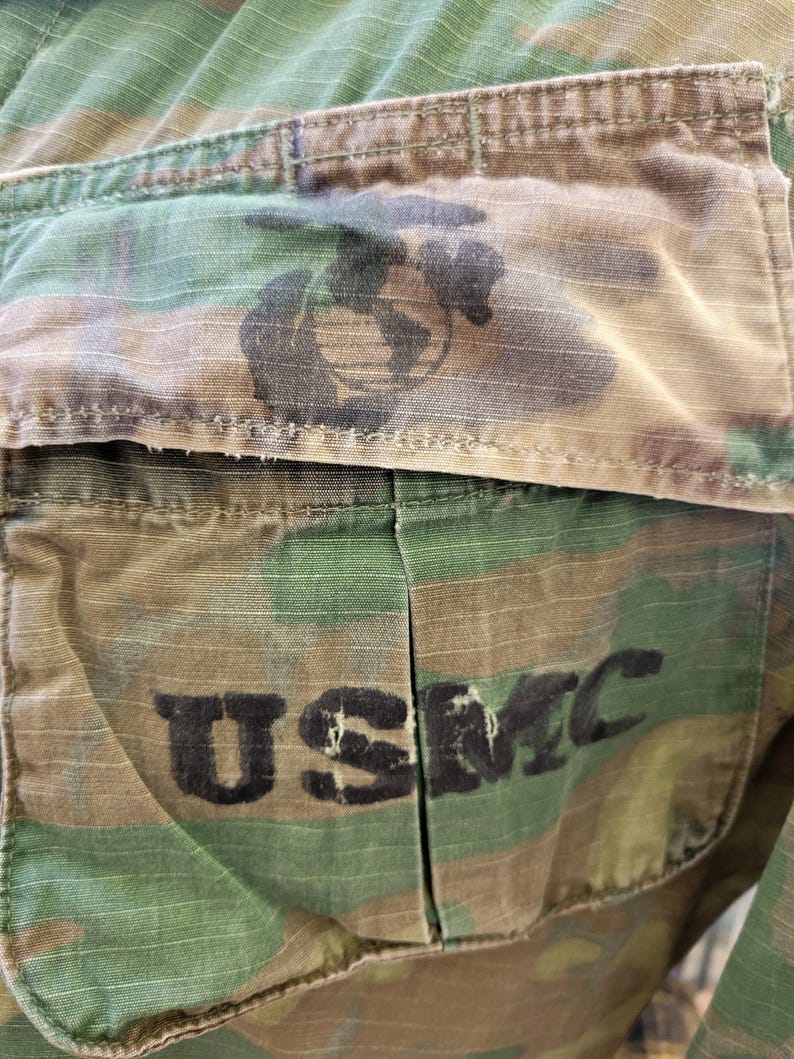 1969 Vietnam War USMC ERDL Jacket, Size 38-40R - Etsy