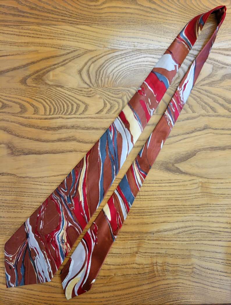 1930s/40s Marbled Tie, Excellent Condition - Etsy