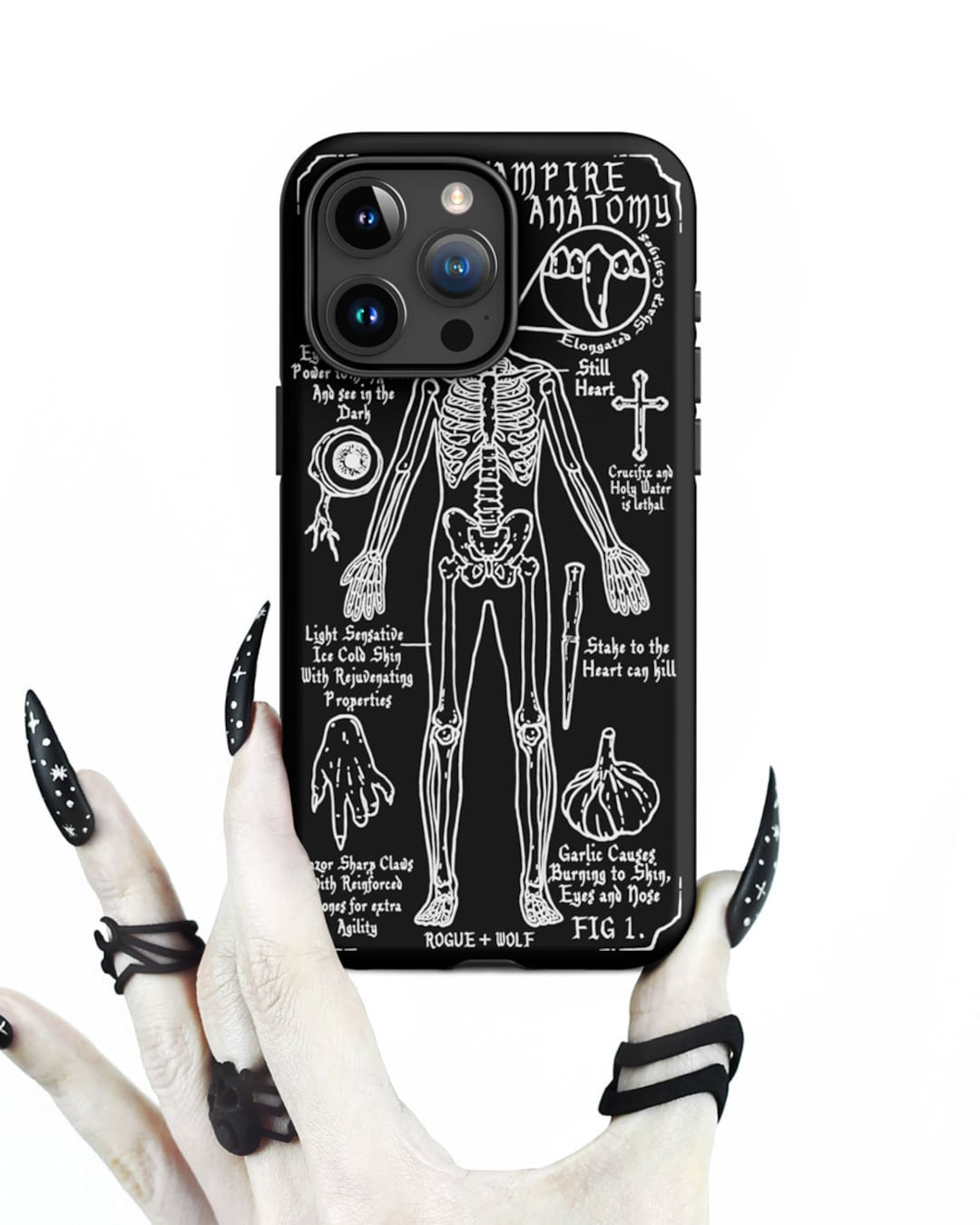 Vampire Anatomy Tough Phone Case for iPhone - Shockproof Witchy Goth ...