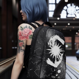 Starlight Goth Backpack - 20L Water Resistant Bag With Pocket for ...