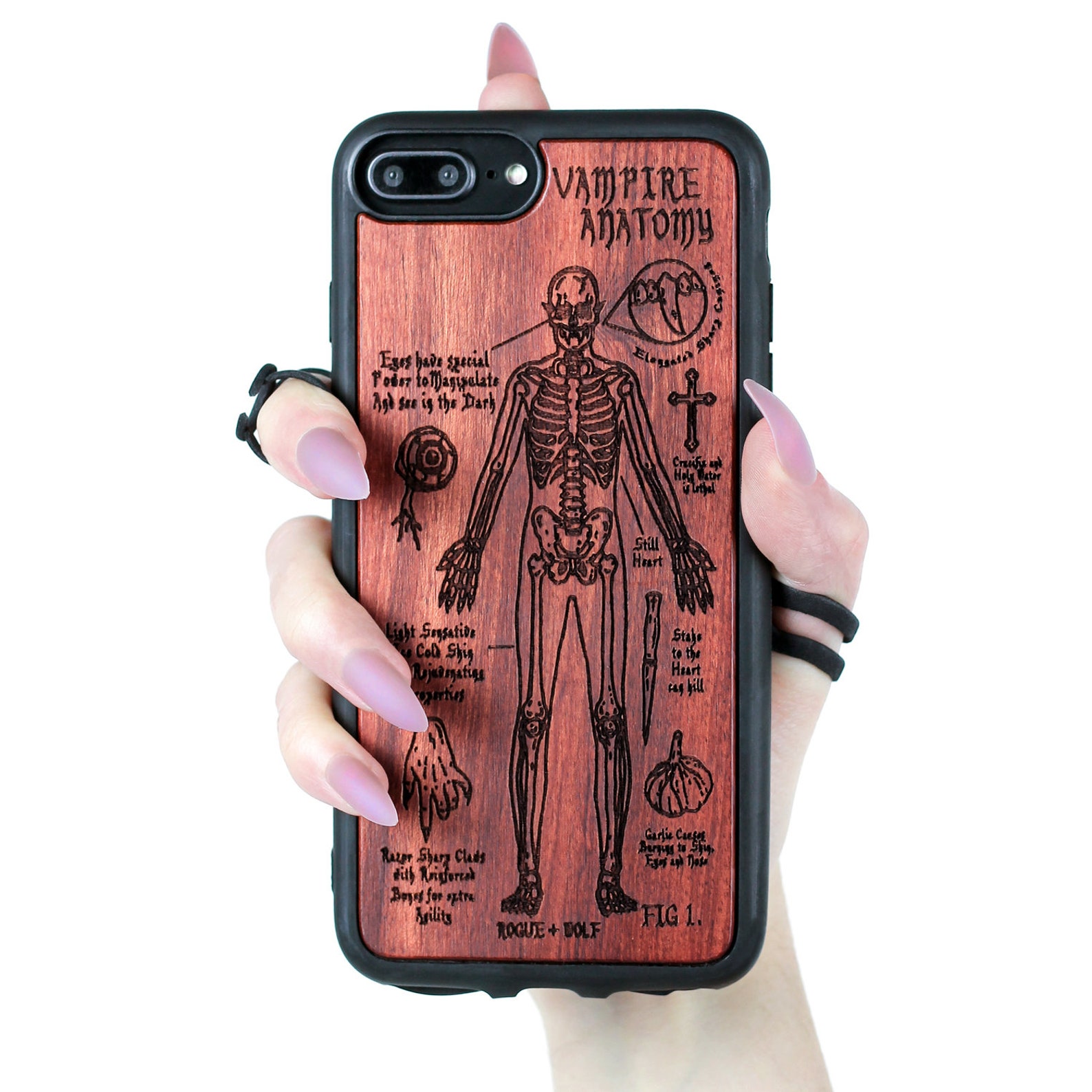 Vampire Anatomy Engraved Rose Wood Phone Case for Iphone 11 - Etsy UK