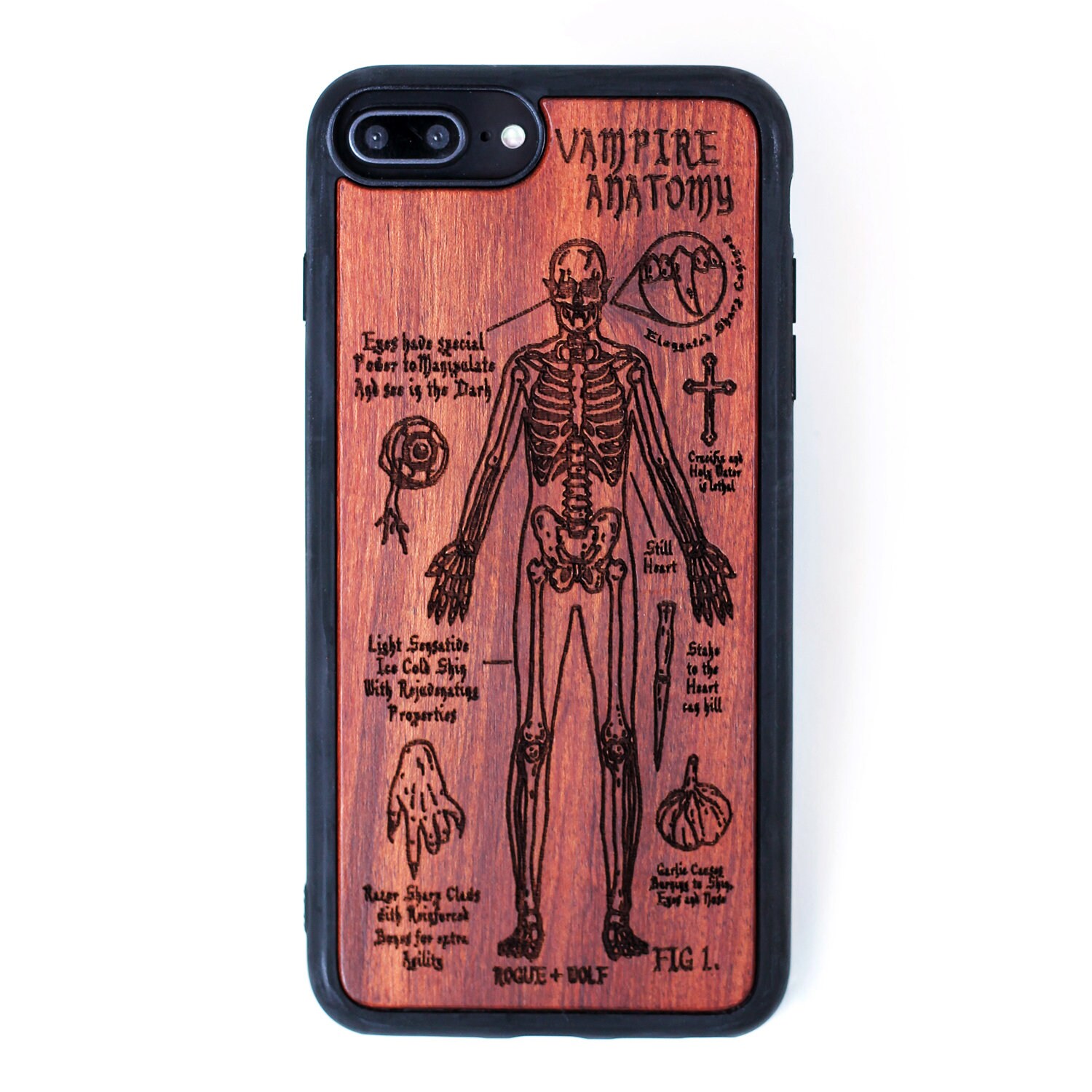 Vampire Anatomy Engraved Rose Wood Phone Case for Iphone 11 - Etsy UK