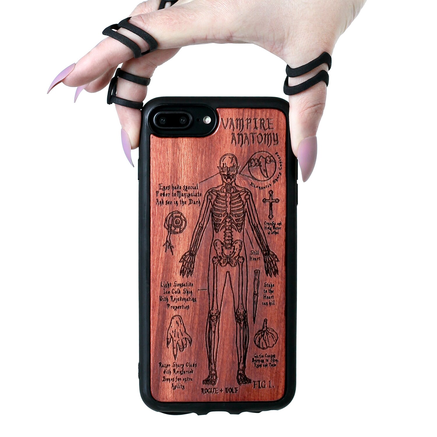 Vampire Anatomy Engraved Rose Wood Phone Case for Iphone 11 - Etsy UK