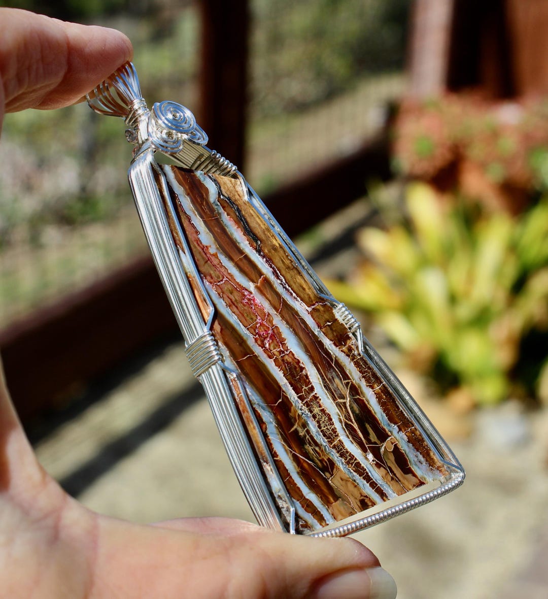 Fossilized Wolly Mammoth Dinosaur Tooth Stone Pendant, LARGE Fossil ...
