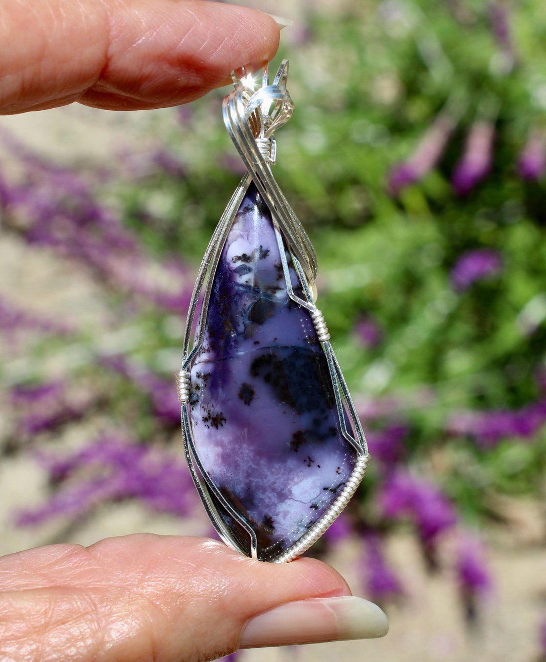 Fantastic Rare Tiffany Stone Pendant, Purple Tiffany Bertrandite Stone ...