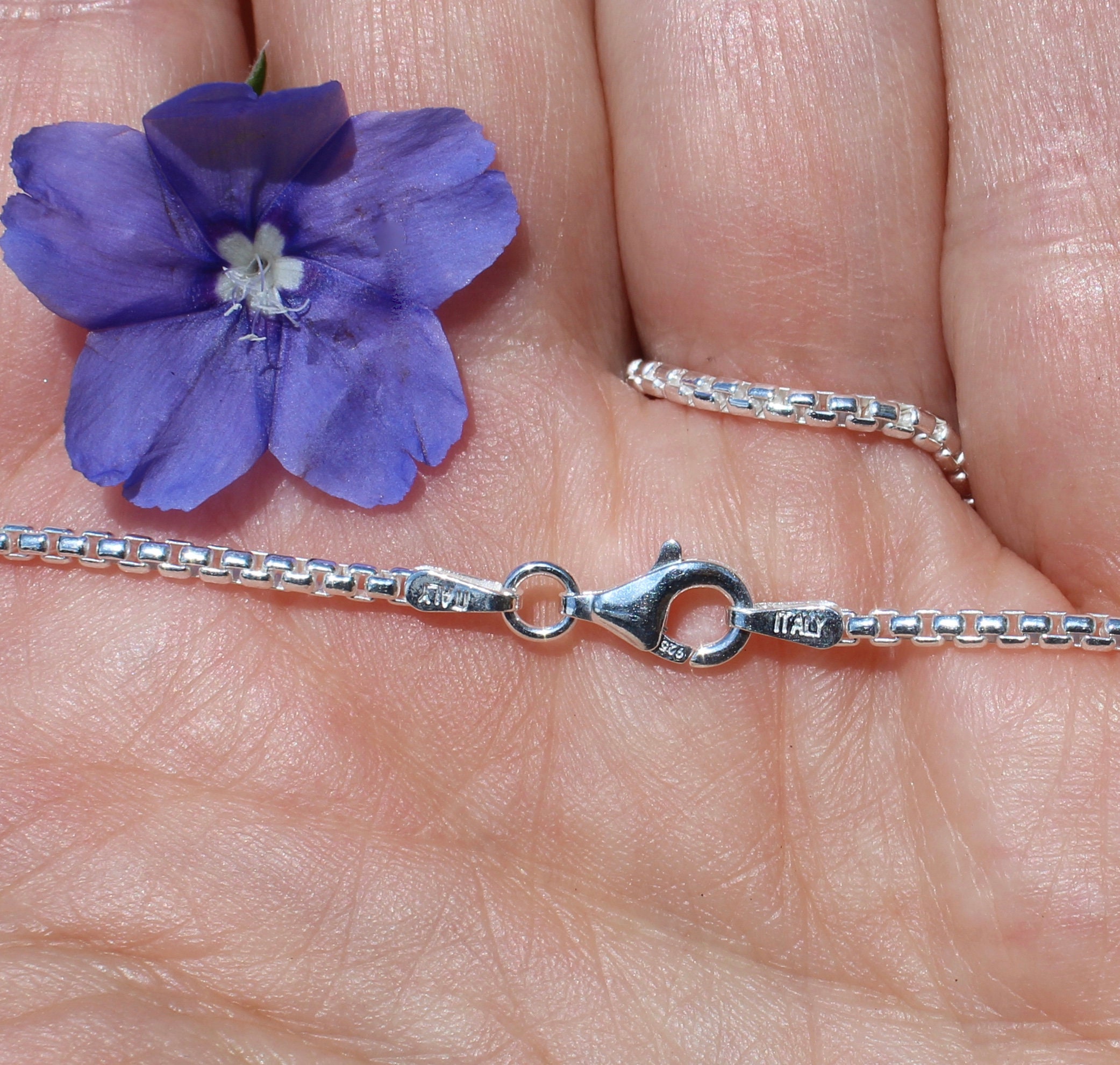 36 inch 1.8mm Round Box Italian Sterling Silver Chain Necklace | Etsy