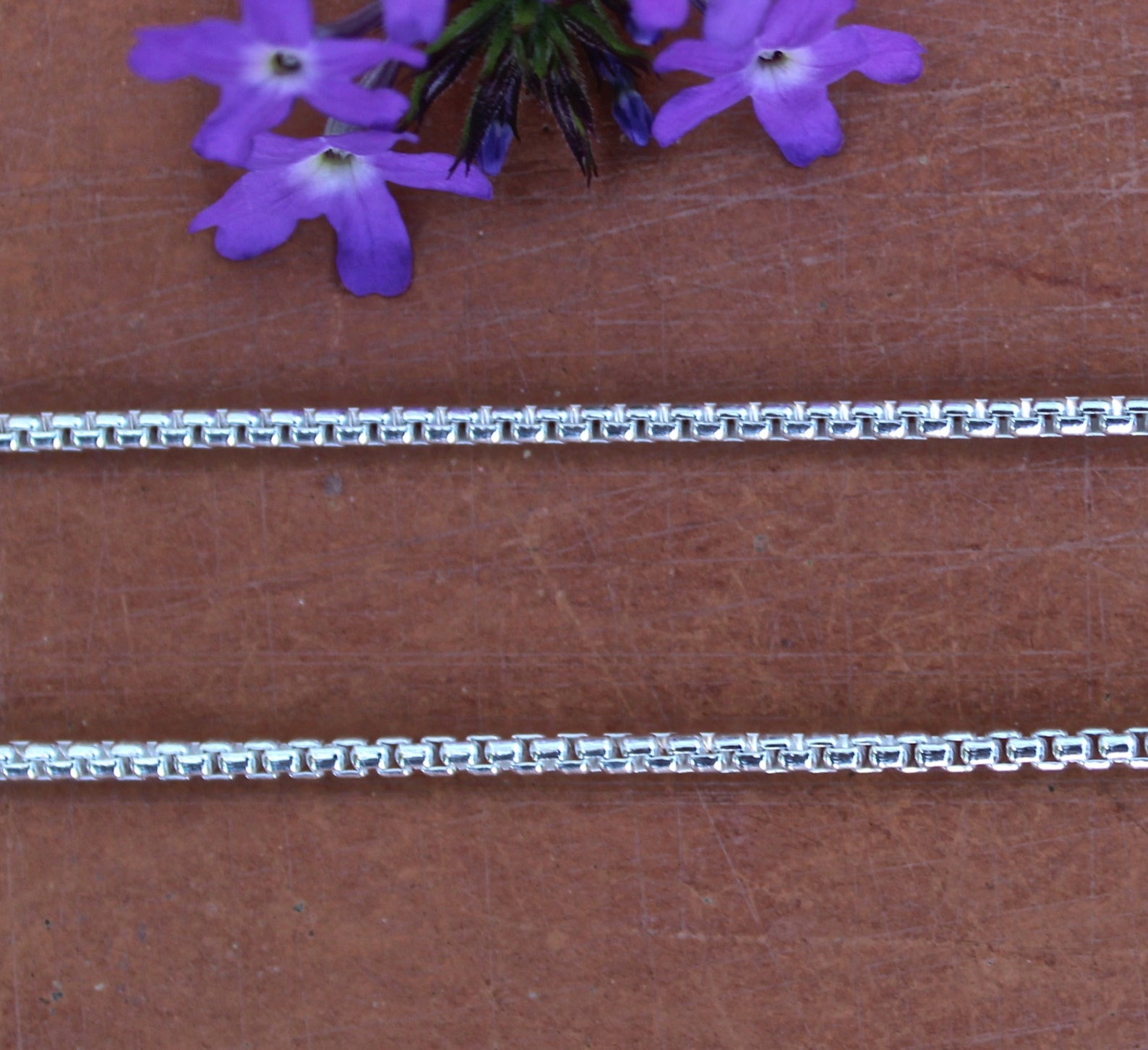 24 Inch 2.2mm Round Box Chain Italian Sterling Silver Chain Necklace ...