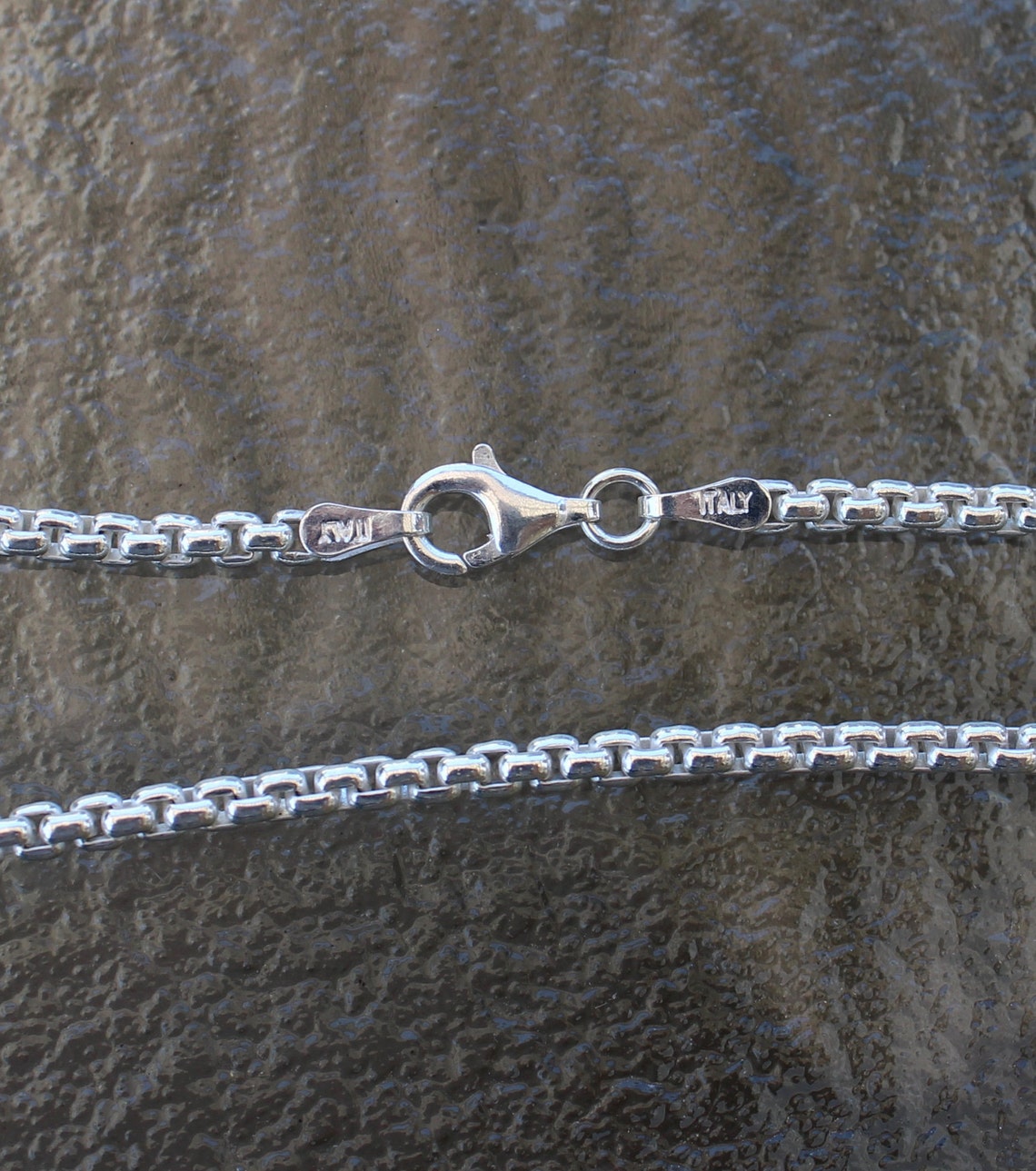 30 Inch 2.2mm Round Box Italian Sterling Silver Chain Necklace | Etsy