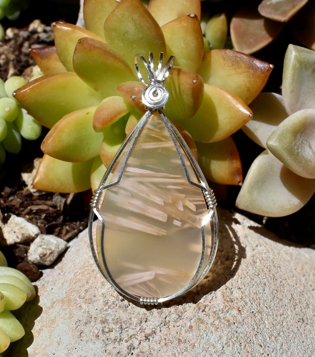 Stick Agate Stone Pendant, Turkish Sticktite Tube Agate Necklace ...