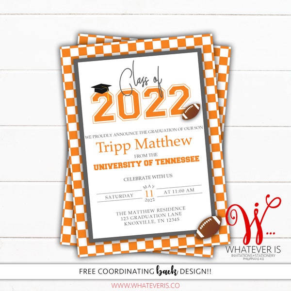 Tennessee Vols Invitation - Etsy