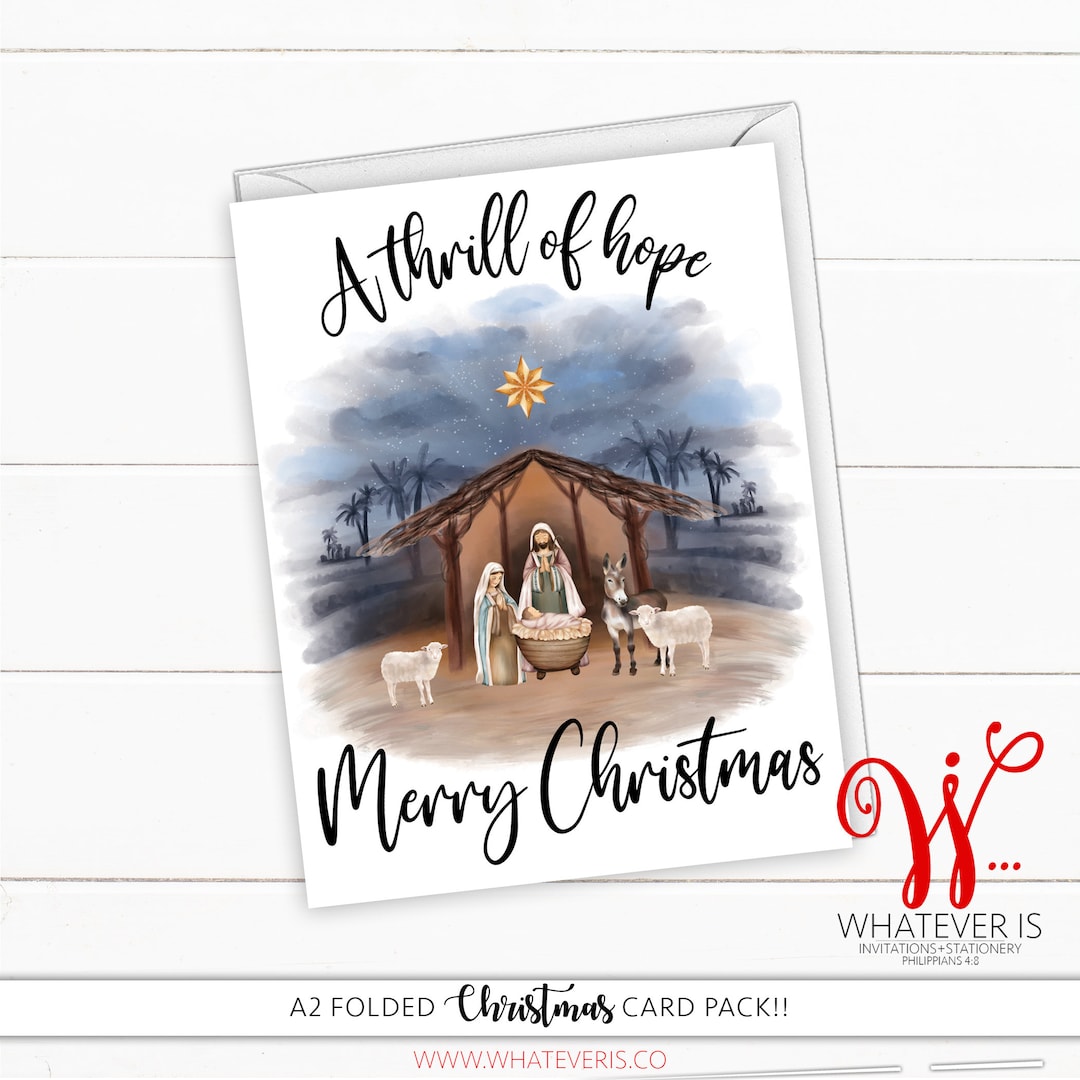 A Thrill of Hope Christmas Cards | Nativity Christmas | Christmas ...