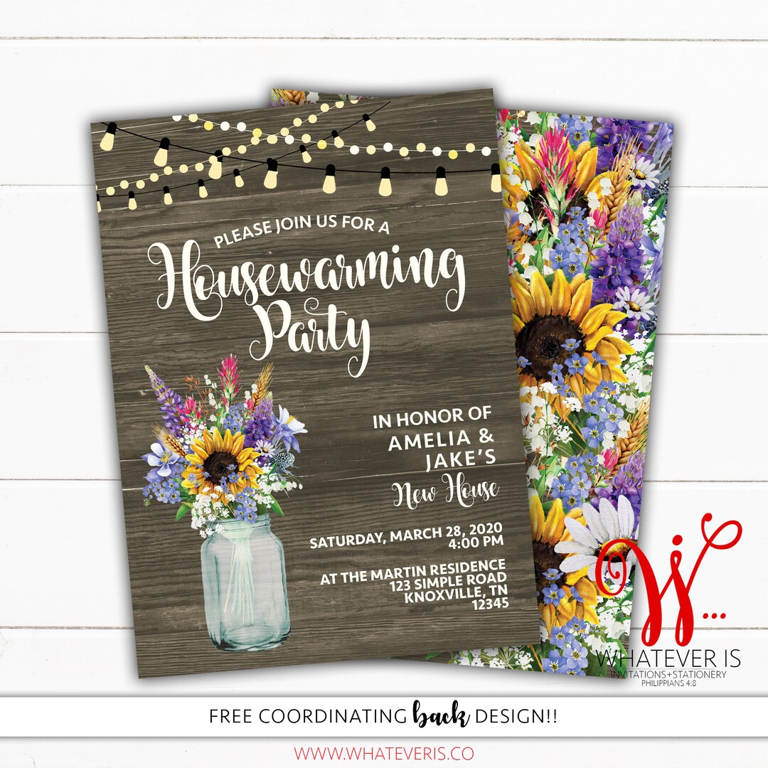 Housewarming Invitation | Rustic Housewarming Invitation | Housewarming ...
