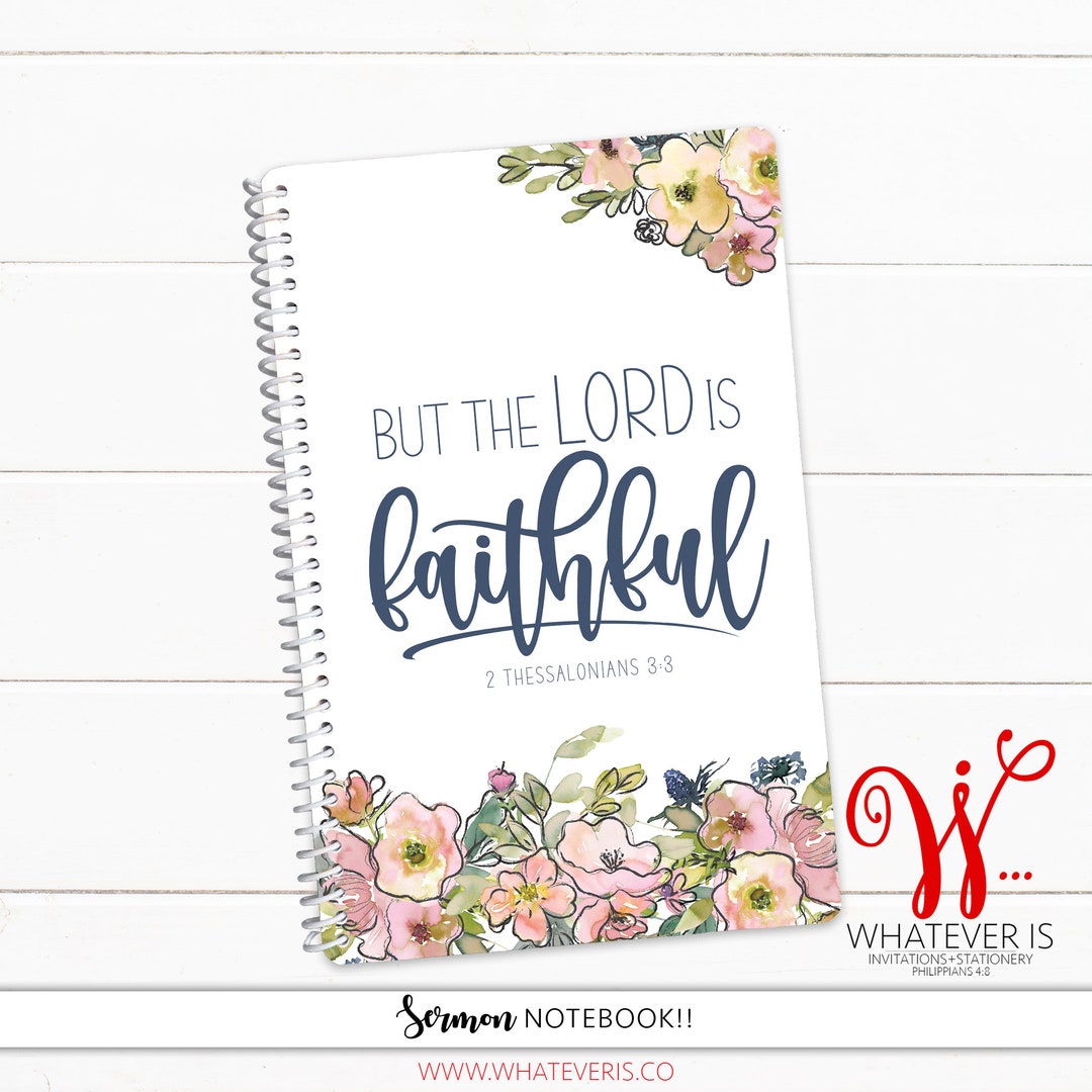 The Lord is Faithful | 52 Week Sermon Notes Book | Church Notes Book ...