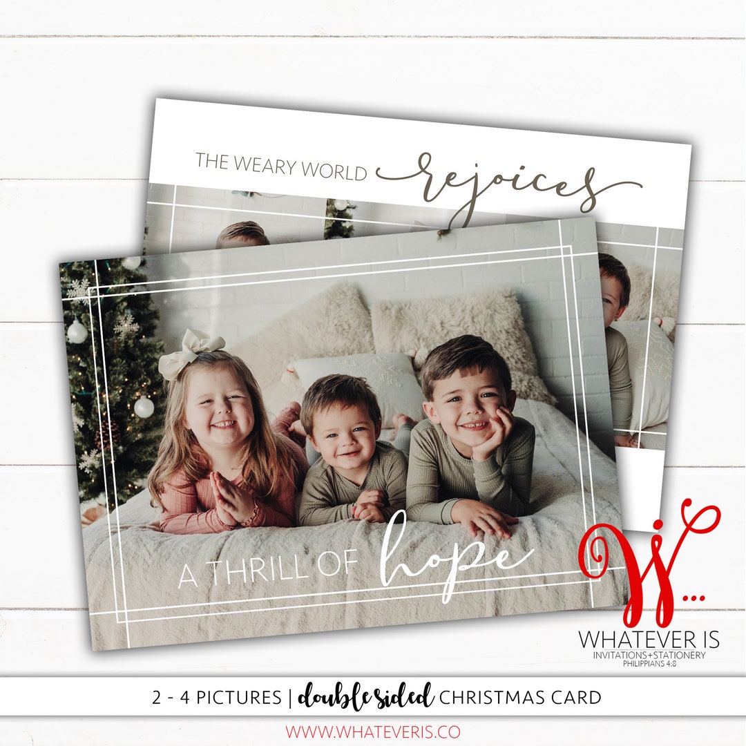 A Thrill of Hope Christmas Card | Family Picture Christmas Card ...