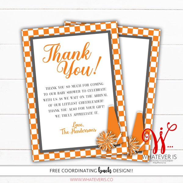 Cheerleading Thank You Cards - Etsy
