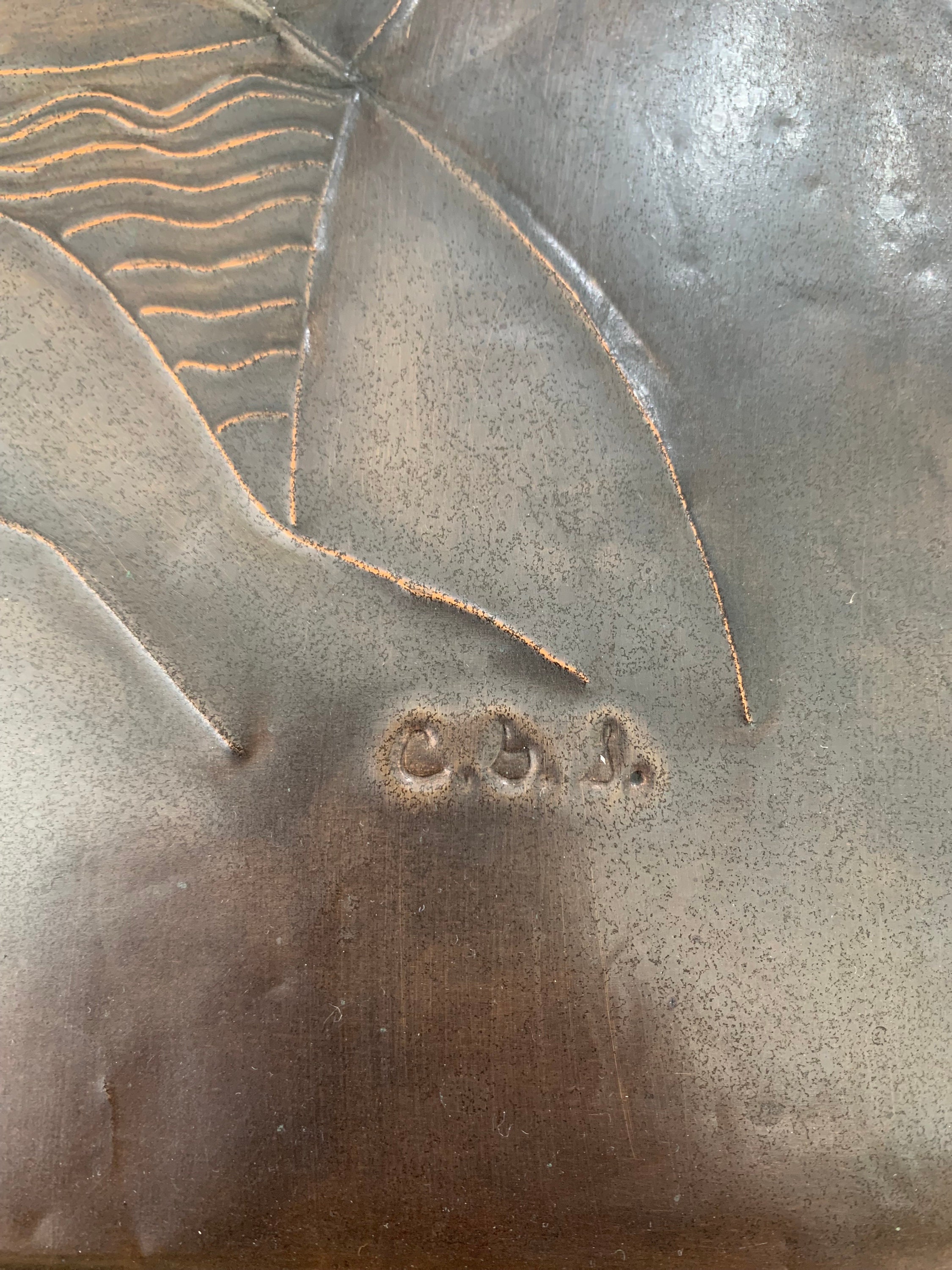 Vintage Copper Embossed Portrait Signed CGS - Etsy