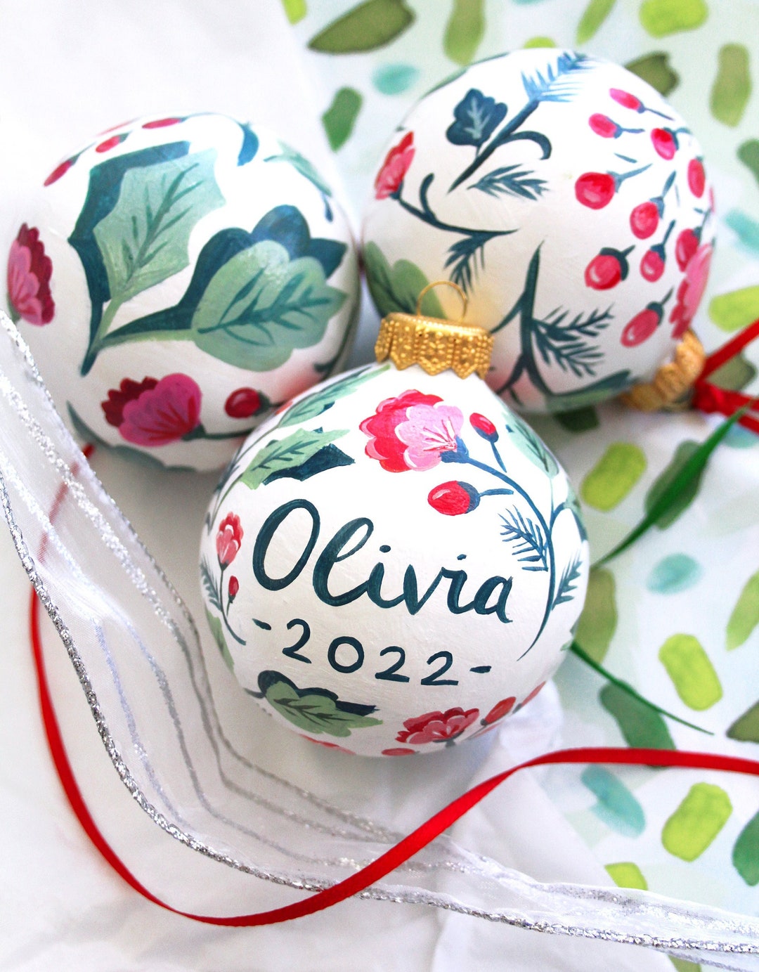 Custom Hand Painted Personalized Christmas Ornament Ornament Keepsake ...