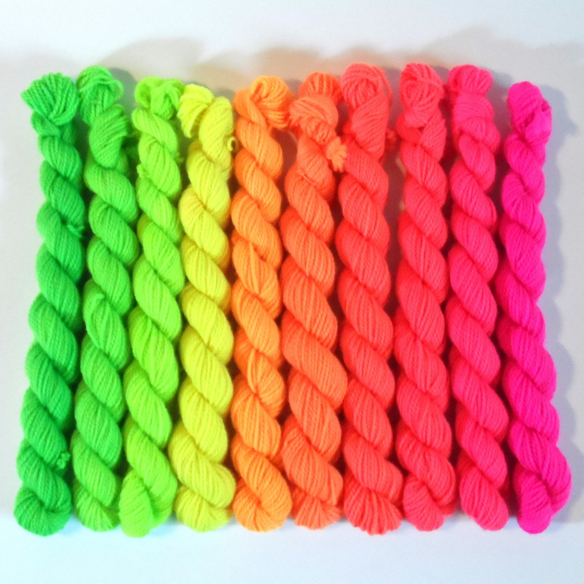 The Day the World Turned Day Glo Solid Gradient Mini Skein Set 100g ...