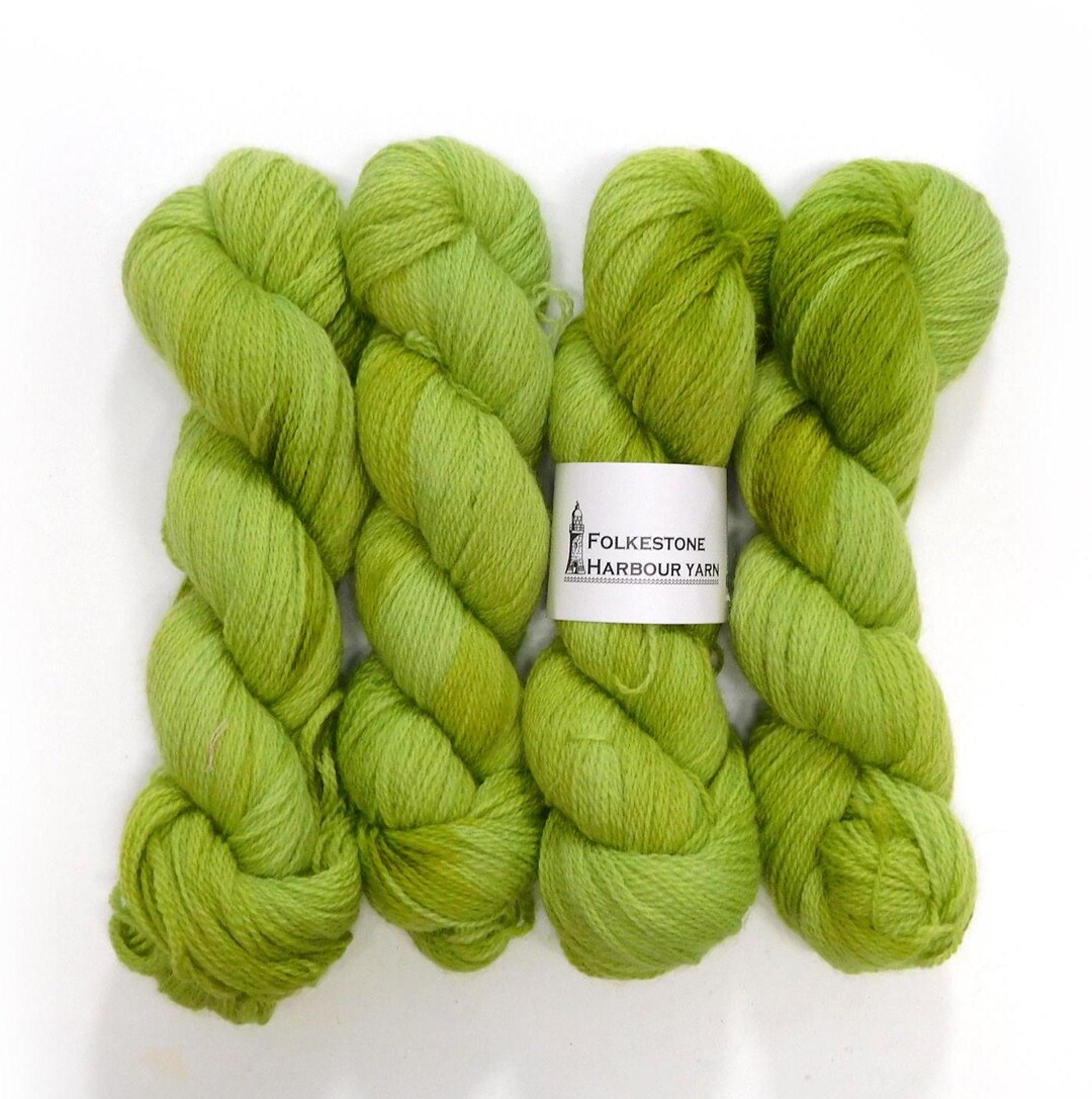 Meadow Green Semi-solid Romney Sock Weight Wool Yarn 100g - Etsy
