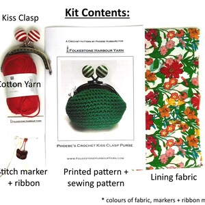 Kiss Clasp Crochet Purse Kit 9 Colour Options Available - Etsy