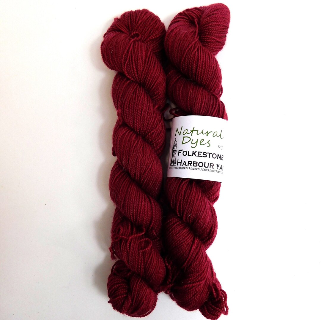 Lac Red Merino Blend Sock 4ply Yarn 50g Natural Dye - Etsy