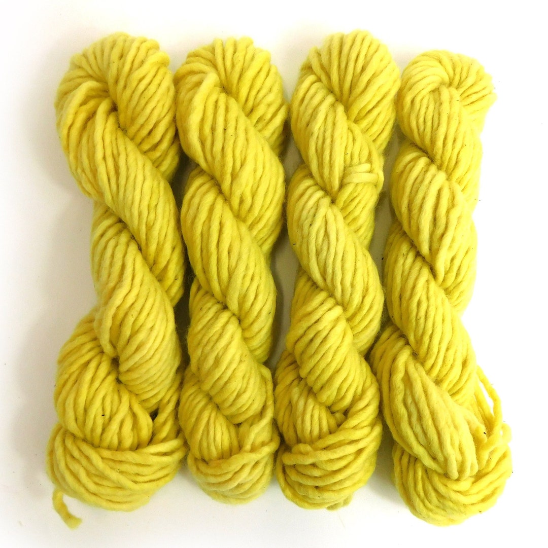 Bright Yellow Weld Super Chunky Corriedale Yarn 50g - Etsy