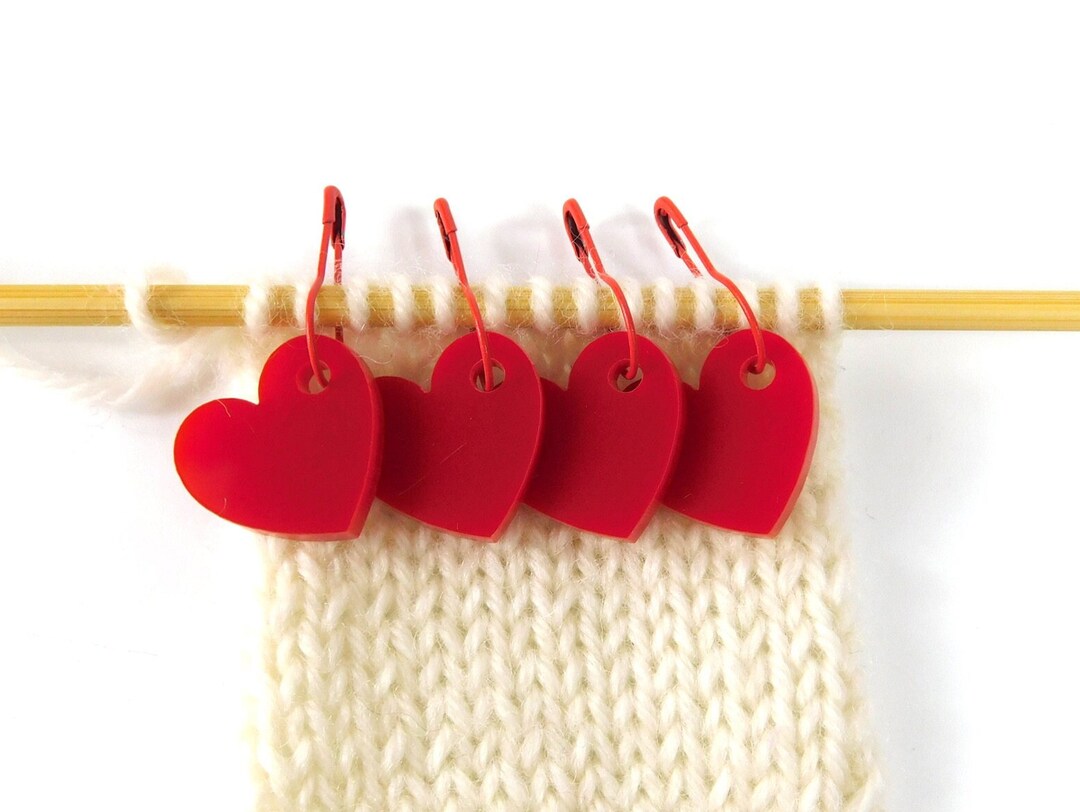 Red Heart Stitch Markers Set of 4 - Etsy