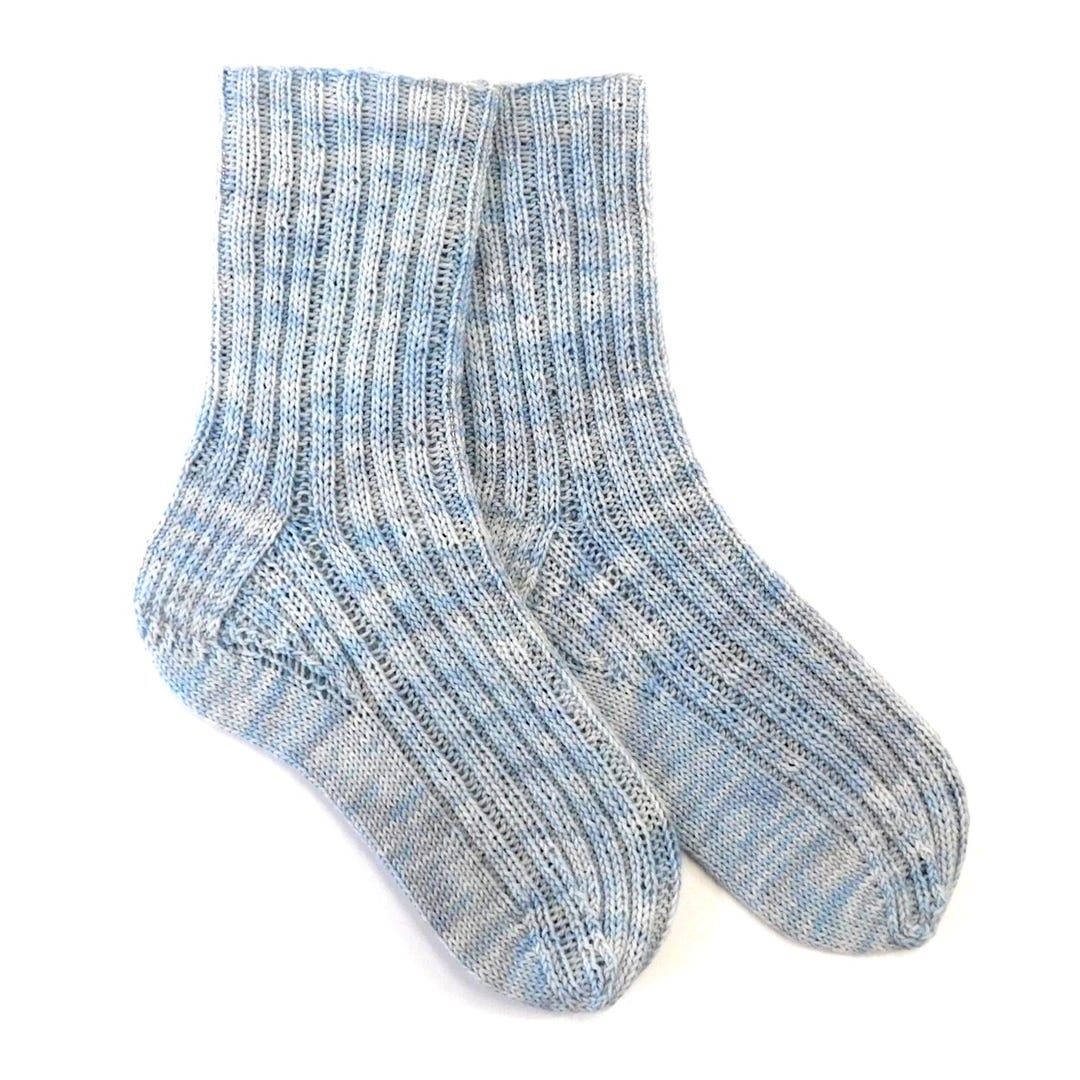 Simple Ribbed Sock Knitting Pattern 3 Sizes PDF Instant Download - Etsy