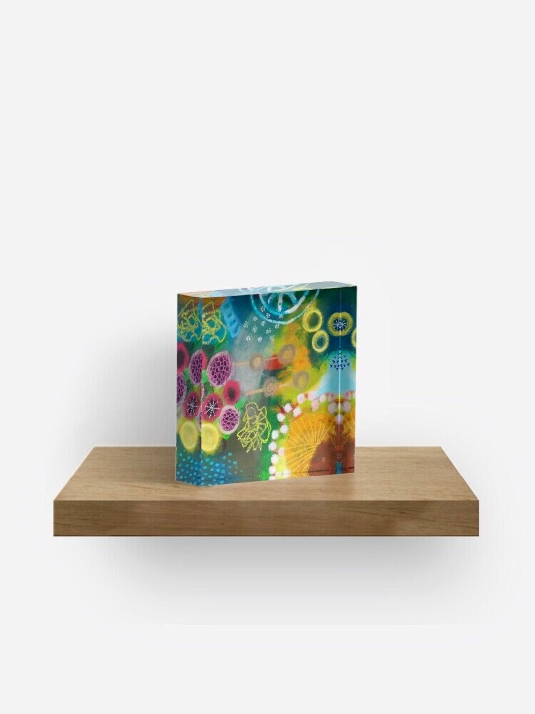 Acrylic Block Art Object Colorful Home Decoration Art - Etsy