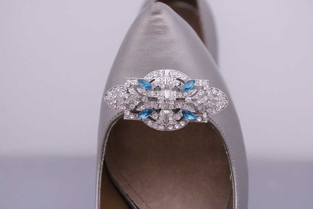 Royal Blue Shoe Clips Wedding Shoe Clips Bridal Shoe Accessories Shoe ...