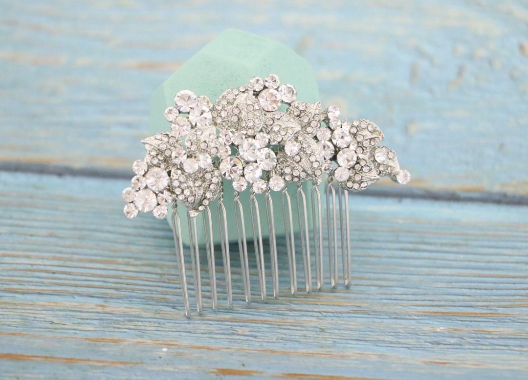 Bridal Hair Comb Updo Gold and Crystal Hair Piece Rose Gold Bride Hair ...