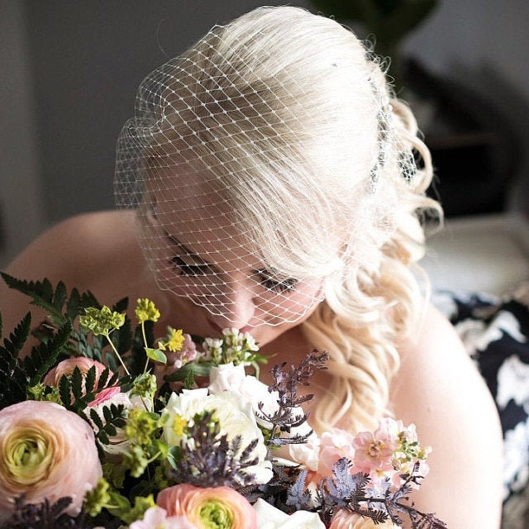 Wedding Hair Bird Cages Birdcage Veil Hair Comb Bridal Fascinator With ...