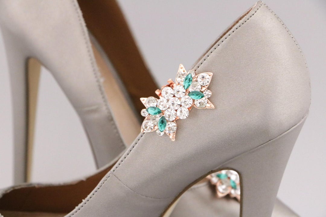 Rose Gold Crystal Shoe Clips,bridal Shoes Clips,jewelry Decorations ...