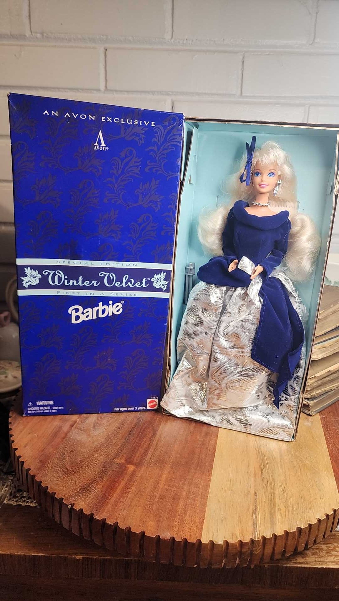 Avon Exclusive WINTER VELVET BARBIE Special Edition 1995 Vintage - Etsy
