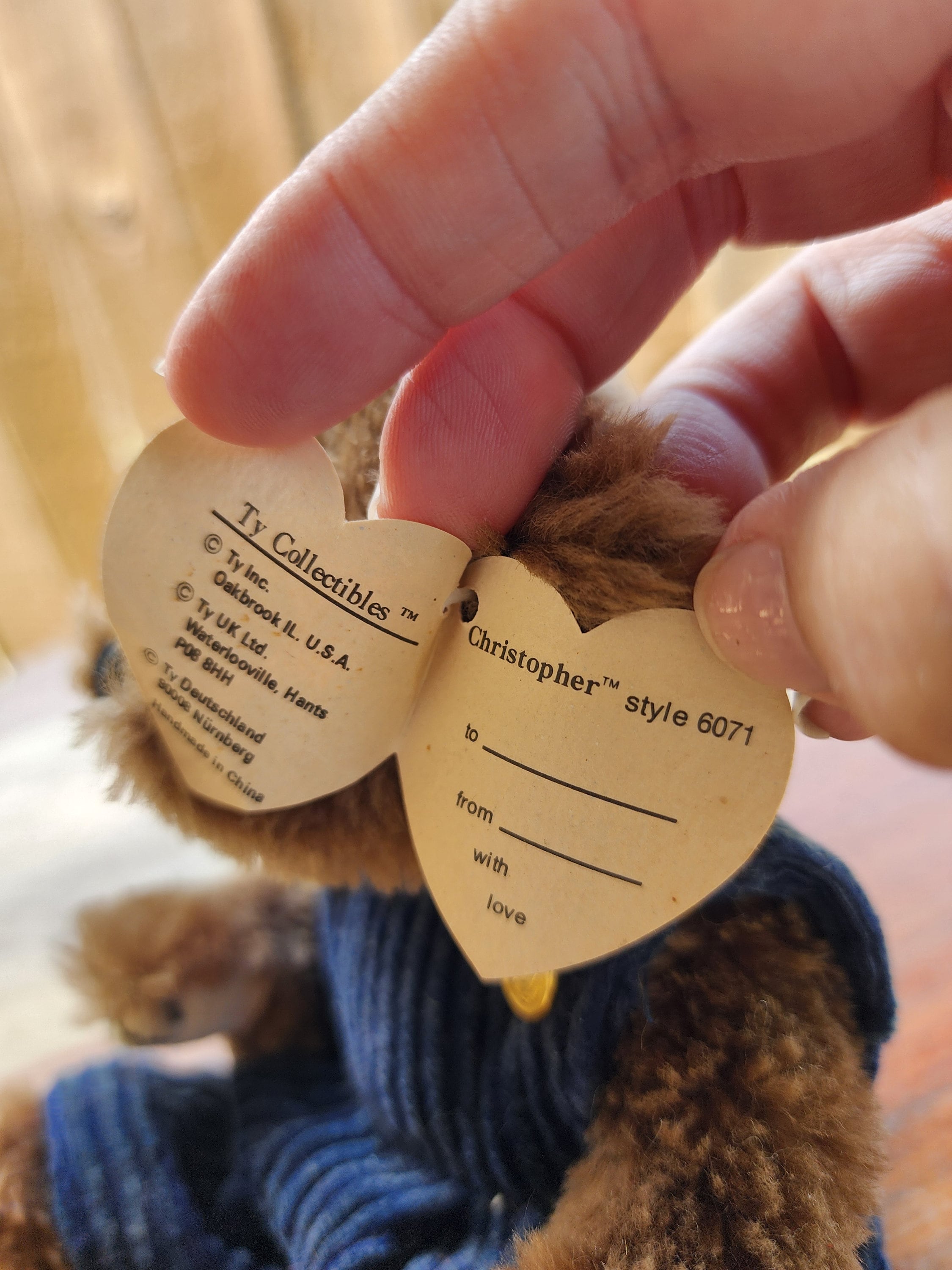 Christopher Bear Ty Attic Collection, 1993 Plush Animal 8 Inch - Etsy