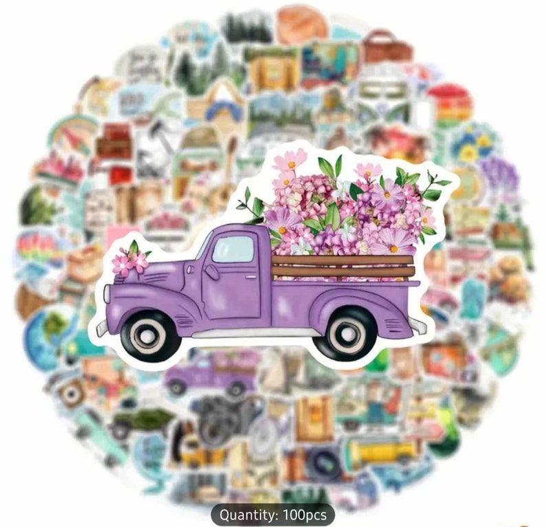 Retro Outdoor Travel Stickers 100 Pieces - Etsy