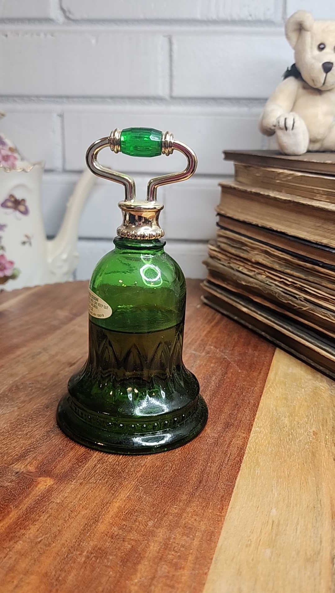 Avon 1978 Emerald Green Bell Sweet Honesty Cologne Perfume Bottle ...