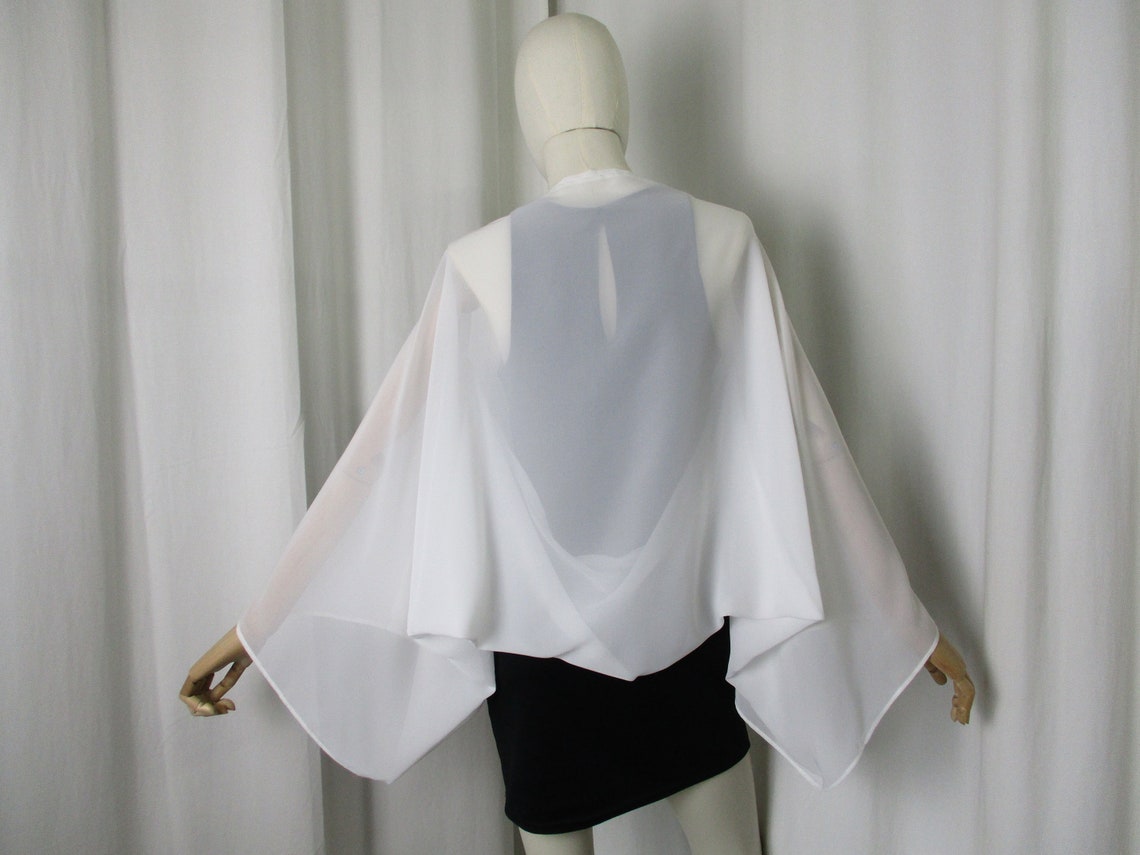 Angel Sleeves Shrug Formal Shawl Silk Shrug Chiffon Shrug - Etsy