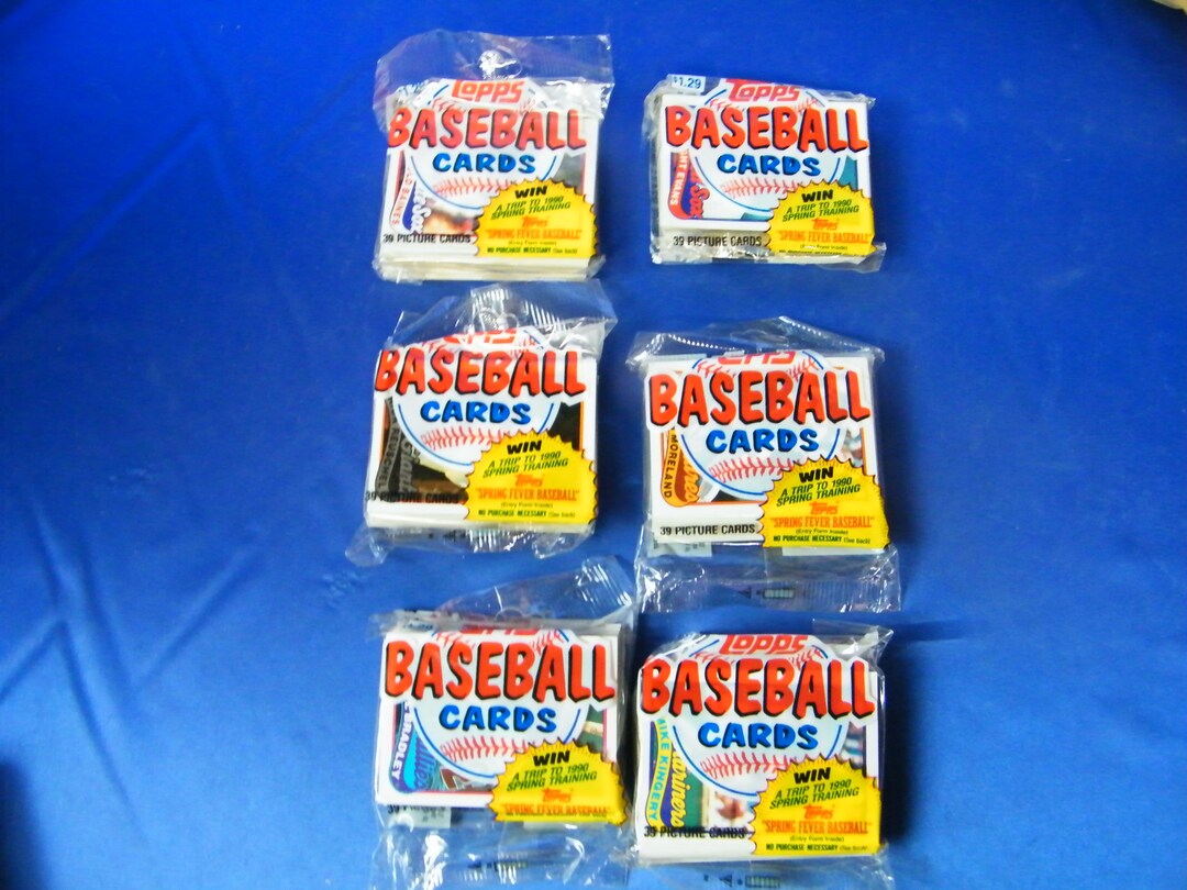 Topps Baseball Cards 1989 \ 39 Packs - 6 New Sealed Cello Packs - See ...