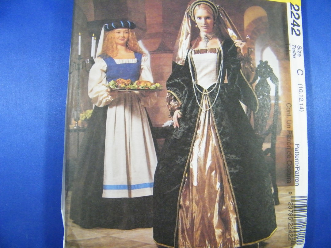 Renaissance, Medieval Costume Pattern - Uncut - Sizes 10/12/14 - Mccall ...