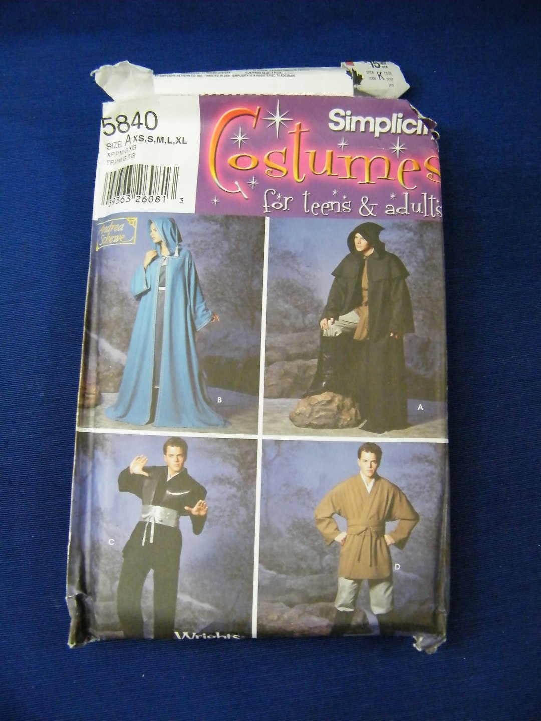 Simplicity 5840 XS-XL, Costume Pattern, Cape, Tunic, Andrea Schewe - Etsy