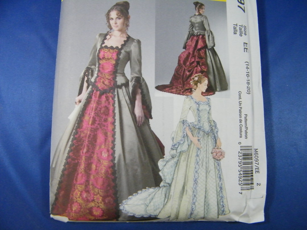 Victorian Costume Pattern - Choose One Sizes 6/8/10/12 or Sizes 14/16 ...