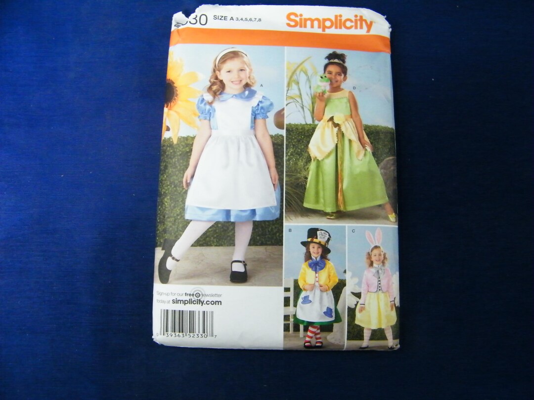 Child Costume Pattern Sizes 3 8 Uncut Simplicity 2330 See Photos and ...